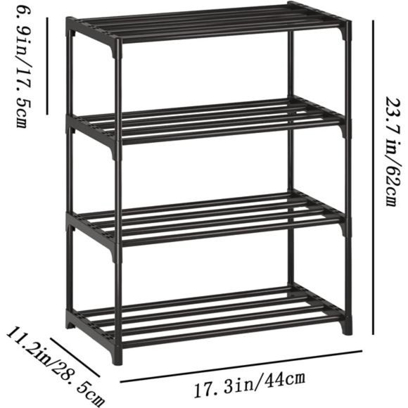 Storage & Organization | Sokosen 4tier Small Shoe Rack Metal Stackable ...